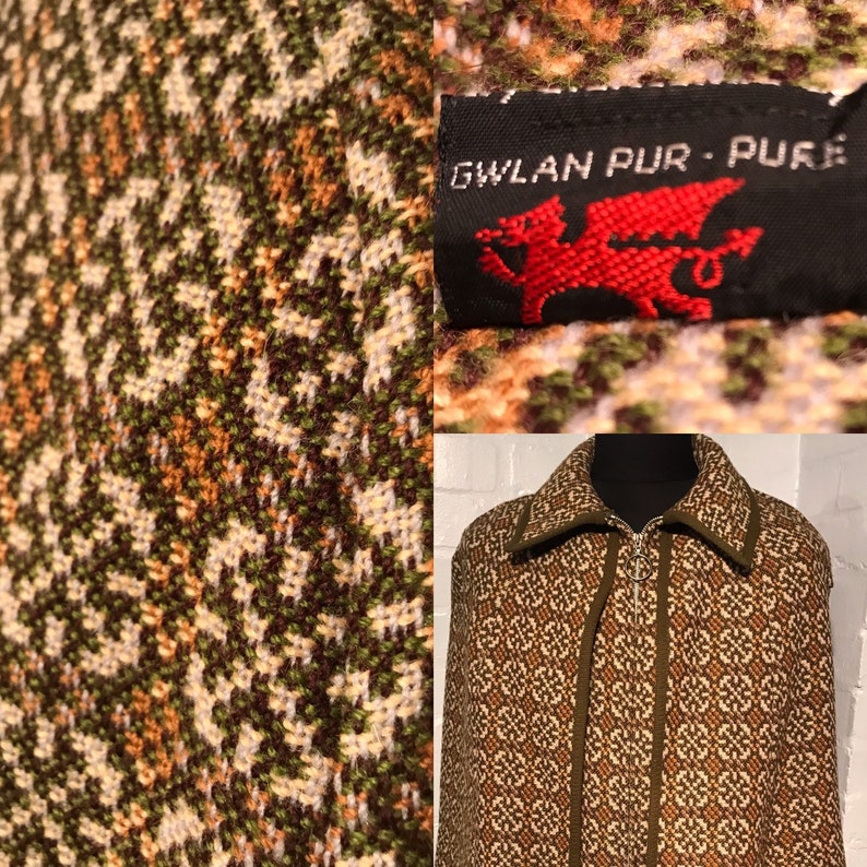 Vtg Welsh Tapestrywool Cape & Waistcoat Dafydd Snowden Design - Etsy UK