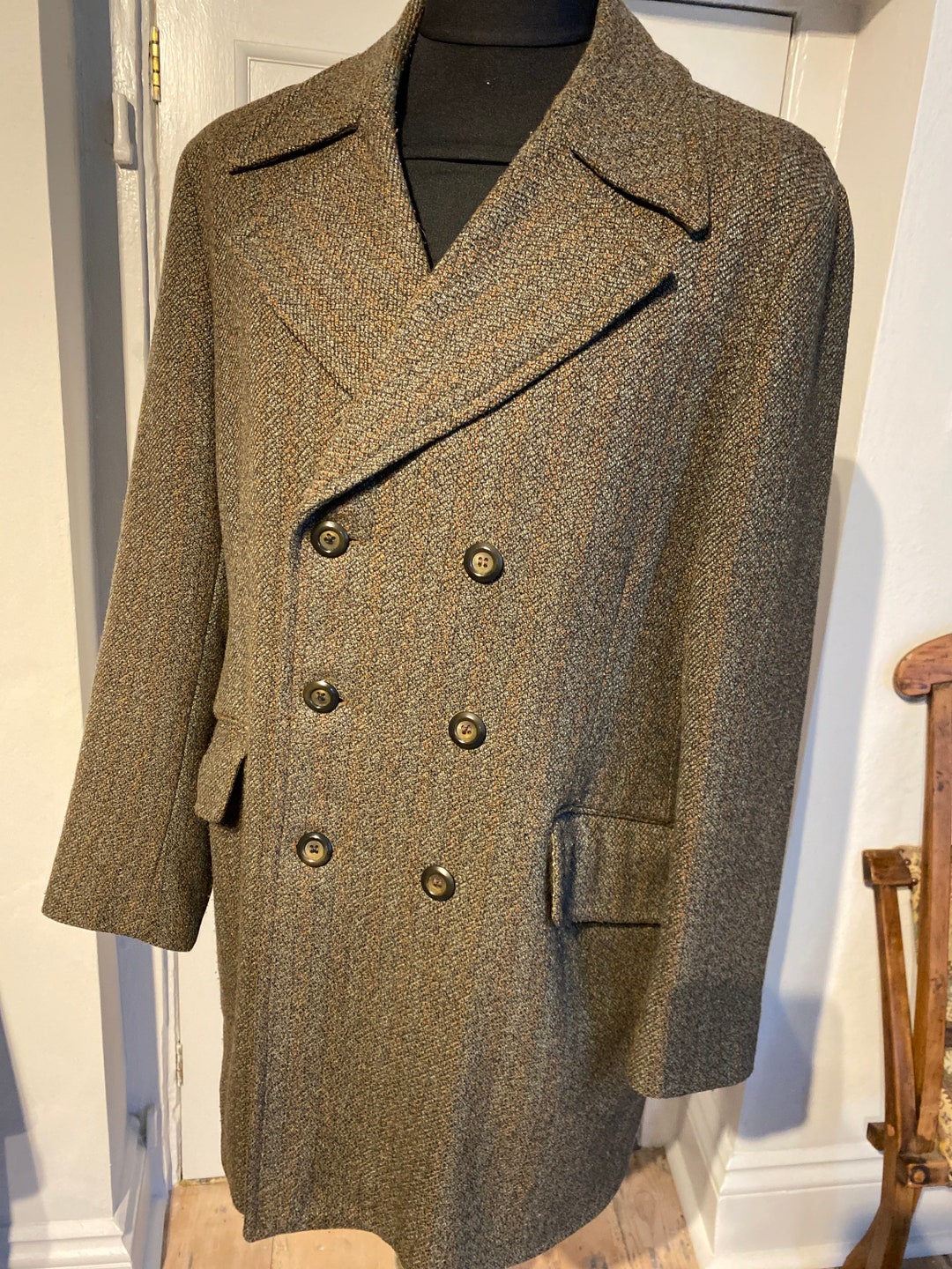 Vtg 70s Gents Coat Crombie Double Breasted Jackson the Tailor - Etsy
