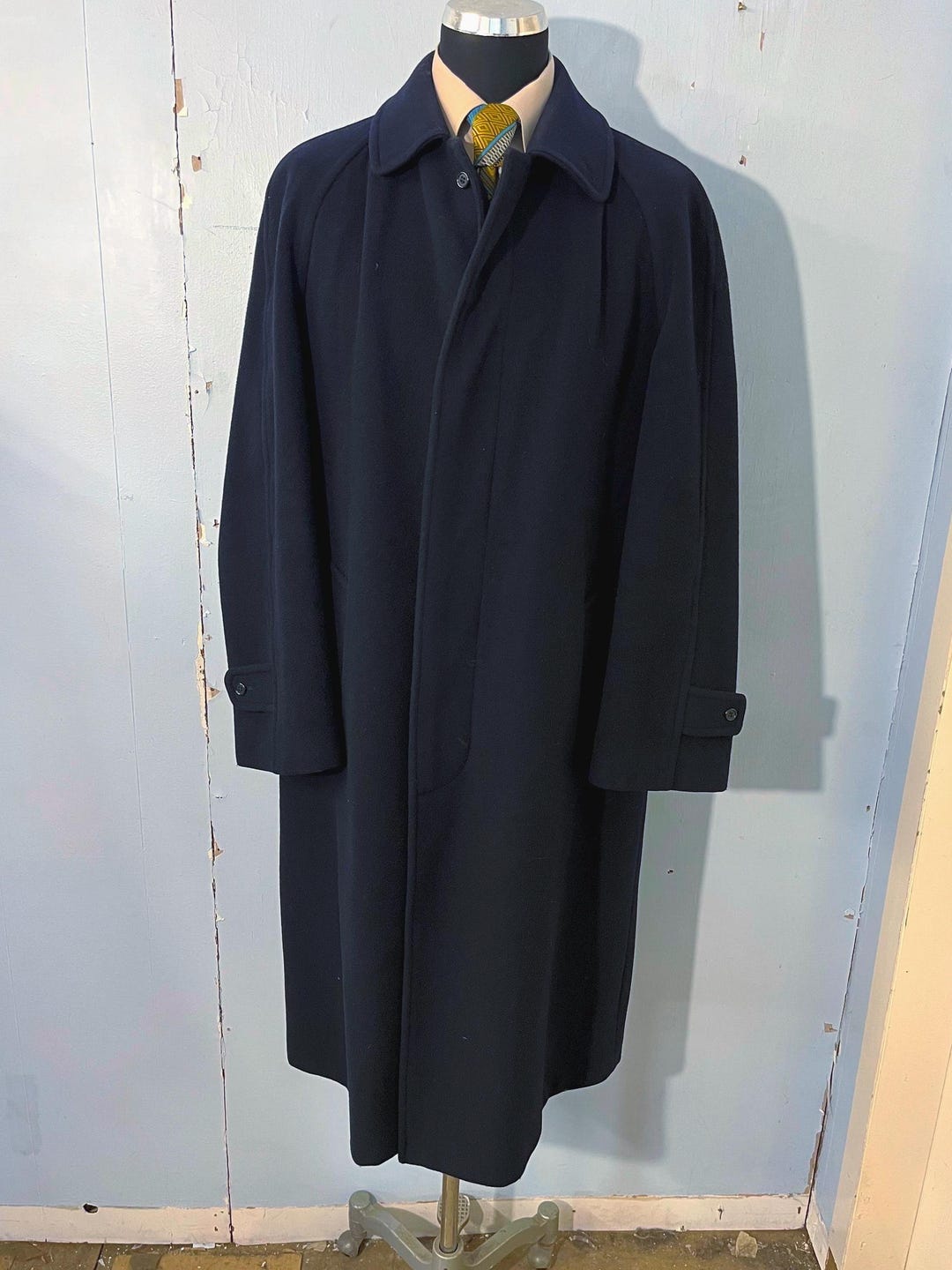 Vtg Gents Long Navy Overcoat jeager Made in Great Britain - Etsy
