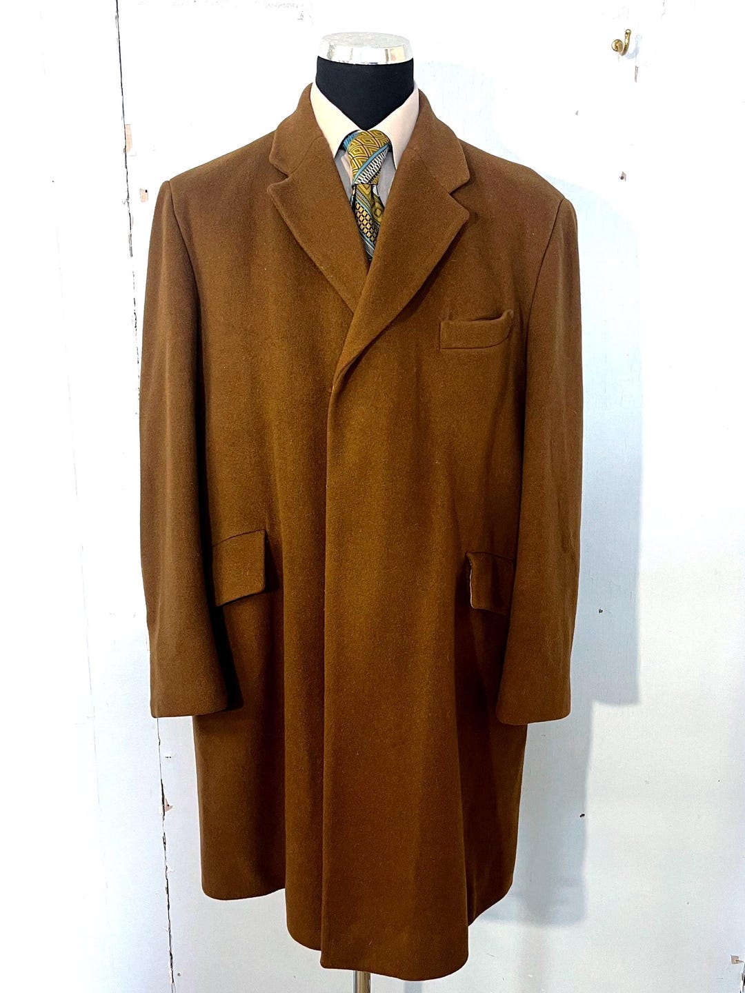 Vtg 80s 40”(M/L) Crombie Overcoat-maculette of England “wool Mink ...