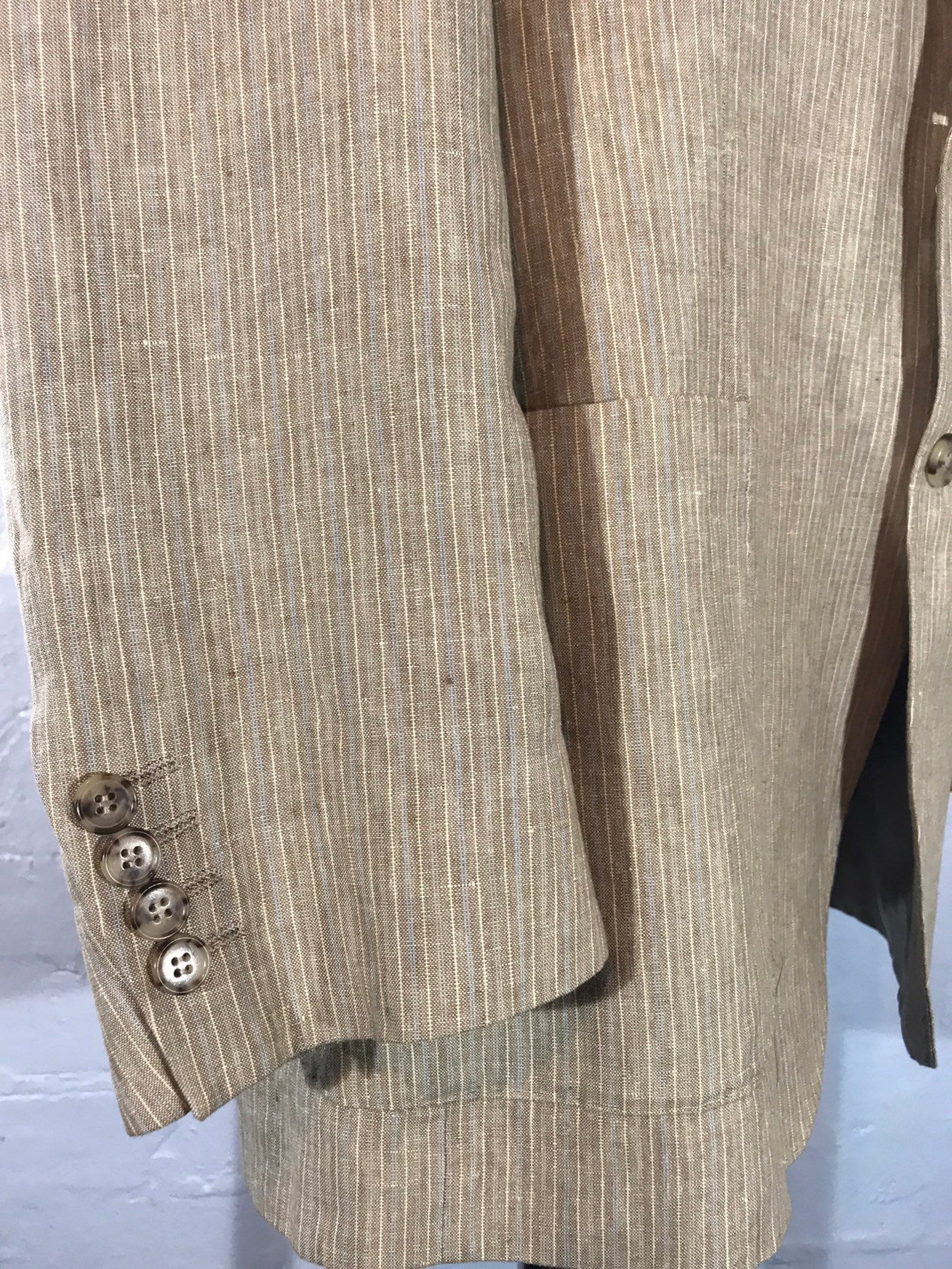 Jaeger 90s Linen Sports Jkt-blazer-striped Jkt “jaeger”lightweight ...