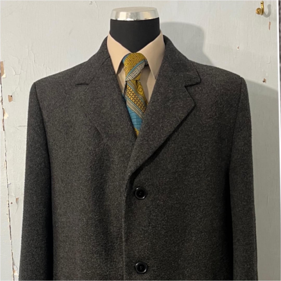 Vtg Stunning Gents Crombie Over Coat Pure New Wool by Crombie Aberdeen Scotland Made in Britain ...
