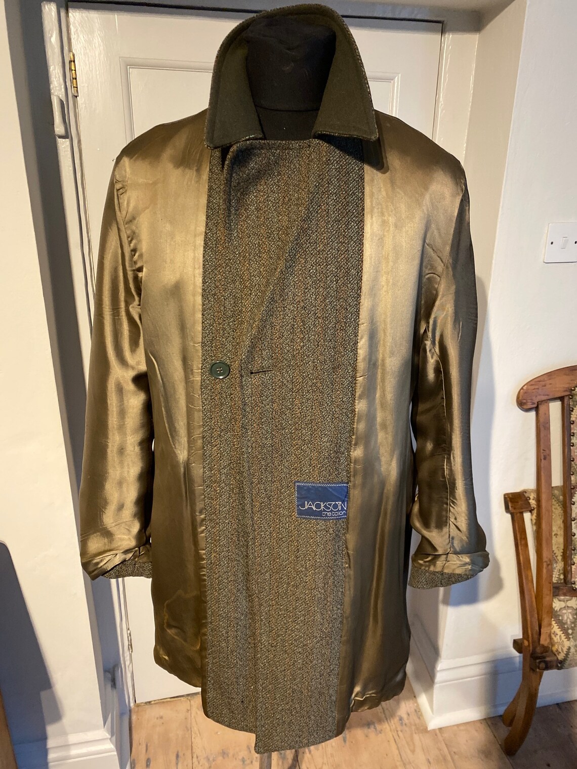 Vtg 70s Gents Long Jkt/ Coat Crombie Double Breasted Jackson - Etsy UK