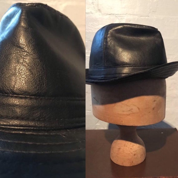 Vtg Hat bucket-fedora hat pvc - Gem