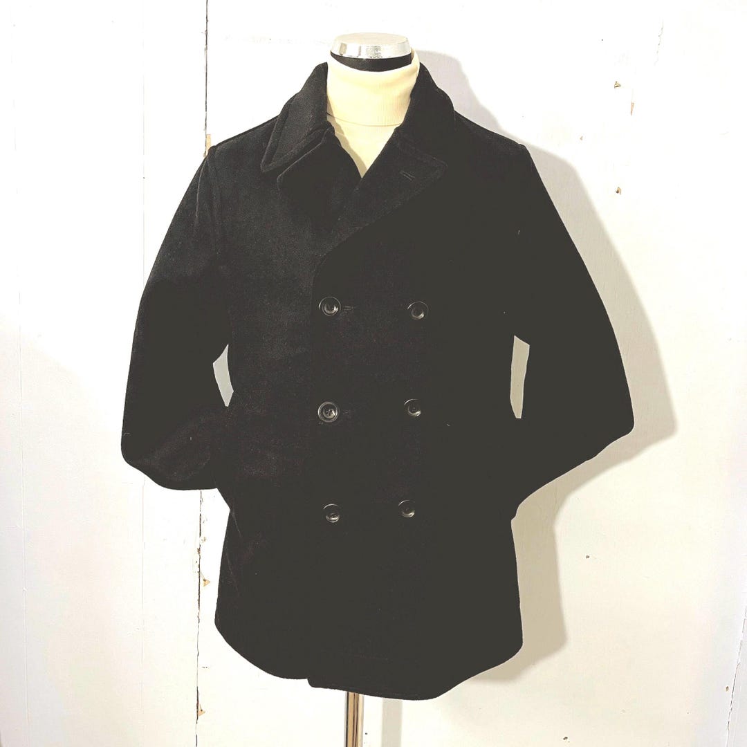 Classic Blk Timberland Wool Pea Coat-72% Recycled Wool- Great Attention ...