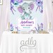 Purple Teal Elephant Backdrop, Baby Shower Candy Table Banner, Birthday ...