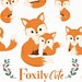 Fox Clip Art, Cute Little Baby Fox, Mommy, Woodland Vector Clipart Png ...