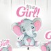 Pink Elephant Bingo Game Printable Card for Baby Girl Shower DIY Grey ...
