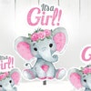 Twin Elephants Centrepiece With Floral Crown for Baby Girl and Baby Boy ...