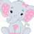 Elephant SVG Set, 4 Boy Elephants With Blue Ears, Polka Dot, Cute ...