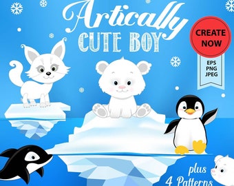 Arctic Fox Clip Art - Etsy