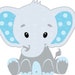 Blue Elephant SVG, PNG, EPS, Vector File, Cute Little Boy Elephant ...