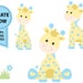 Boy Giraffe Clip Art, Blue and Yellow Cute Little Boy Giraffe for ...