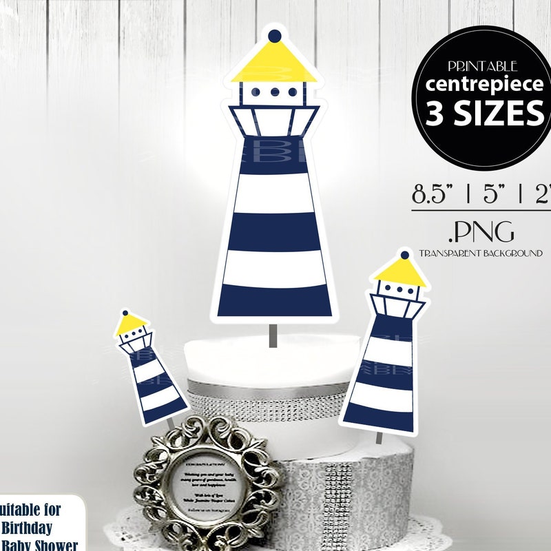 Lighthouse Cake Topper - Etsy