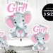 Peanut Elephant Centrepiece for Baby Girl Shower in Light Pink - Etsy