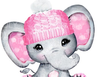 Elephant Sunflower Baby Shower Decorations Elephant (Download Now) - Etsy