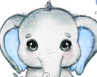 Cute Elephant Boy Clip Art Watercolor Very Cute Little - Etsy UK