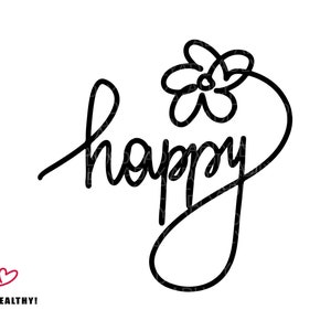 Happy Svg, Png, Sublimation Design for T-shirt, Simple and Cute Happy ...