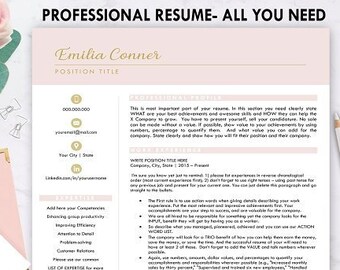 Creative CV Resume Template Modern CV Templates for Word & - Etsy UK