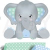 Twin Elephants Centrepiece With Floral Crown for Baby Girl and Baby Boy ...