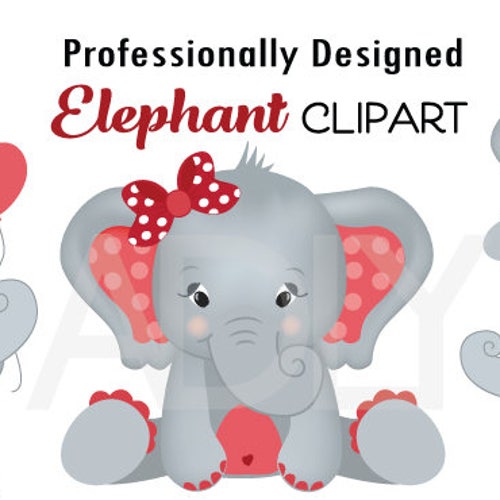Gray Elephant Clipart Baby Blue and Grey Peanut Clip Art Png - Etsy