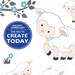 Sheep Lamb Cute Clip Art,blue and White Kids Clip Art, Baby Lambie Clip ...