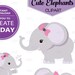 Girl Elephant Shower, Baby Gray Purle Pink Bow Tie Elephant Clip Art ...