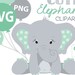 Elephant SVG, Boy, Vector Clip Art, Baby Elephant for Boy Baby Shower ...