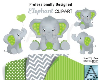Girl Elephant Clipart Red and gray peanut clip art png file. | Etsy