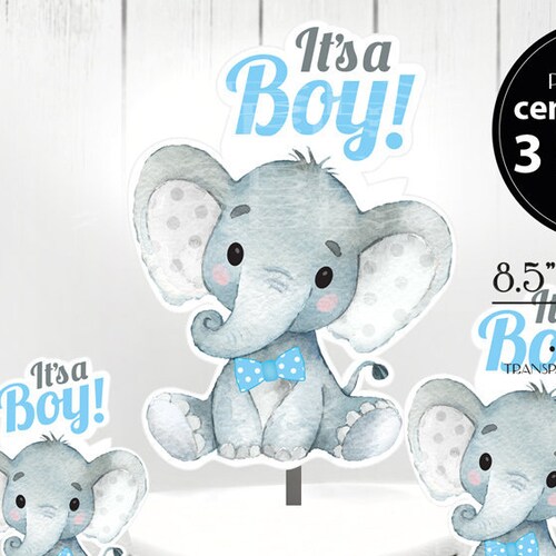 Peanut Elephant Centrepiece for Baby Boy Shower in Light Blue - Etsy