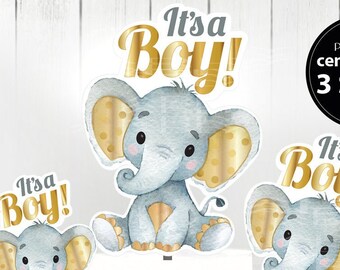 Girl Elephant Cupcake Wrappers and Thank You Printable for - Etsy