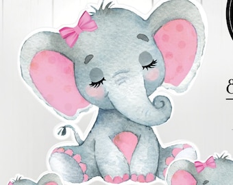 Peanut Elephant Centrepiece for Baby Girl Shower in Pink & | Etsy