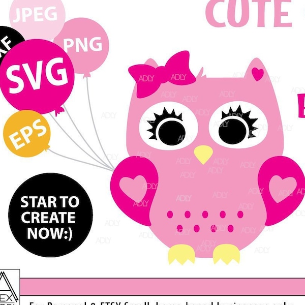 Girl Owl Clip Art - Etsy