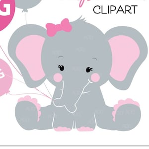 Elephant SVG for Cricut, Baby Girl Elephant Cute Little Peanut With Bow ...