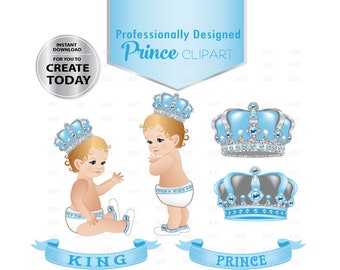 Royal Blue King Crown Clipart - Etsy