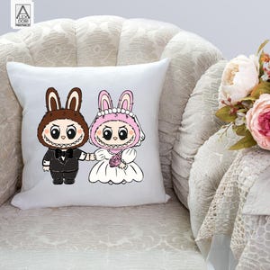 Labubu Wedding Png, Bride and Groom Labubu, Labubu in Dress Png Image ...