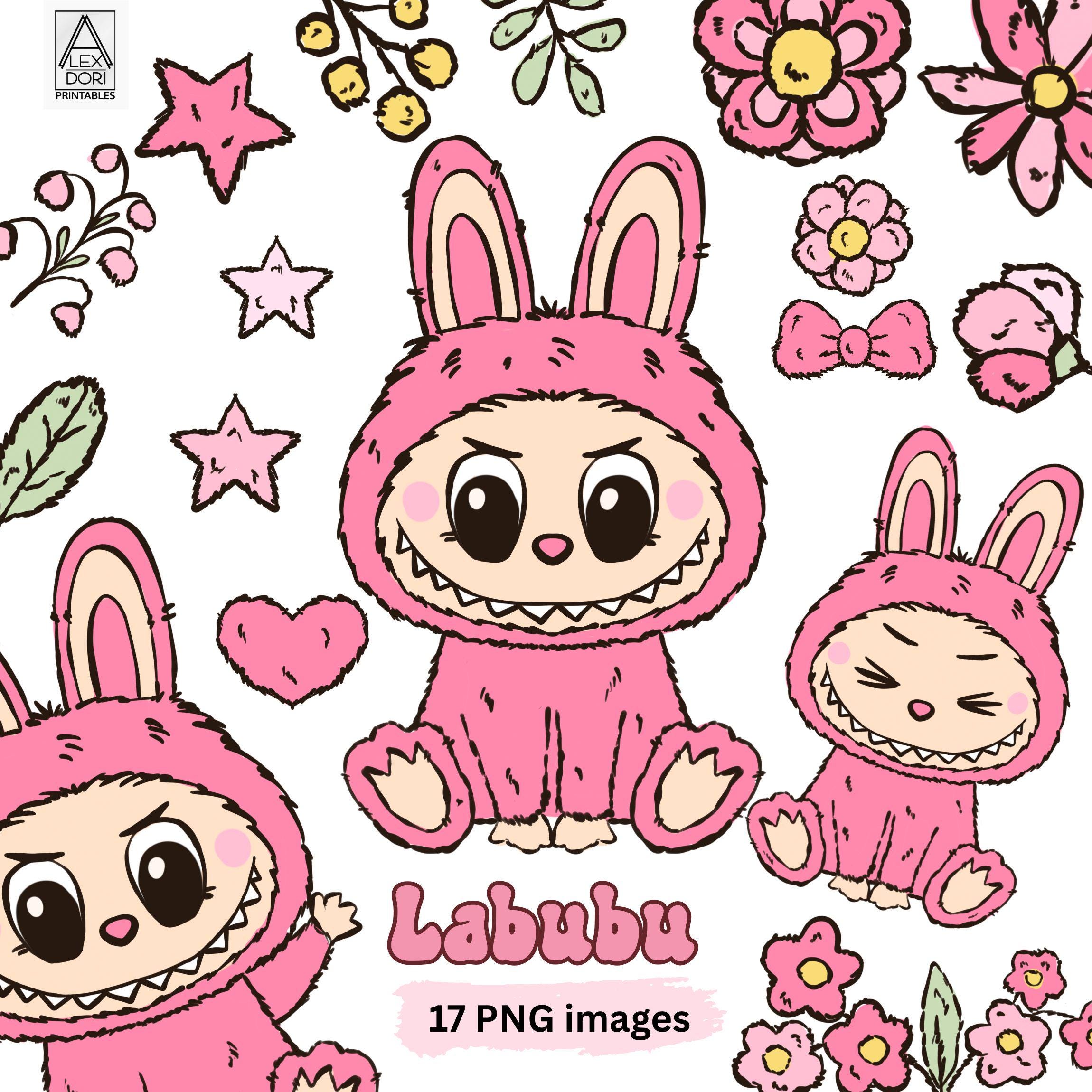 Labubu png de jolis motifs labubu pour anniversaire, baby shower ...