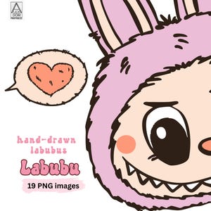 Labubu Winking PNG Images, Bundle of 19 Labubu Digital Files for ...