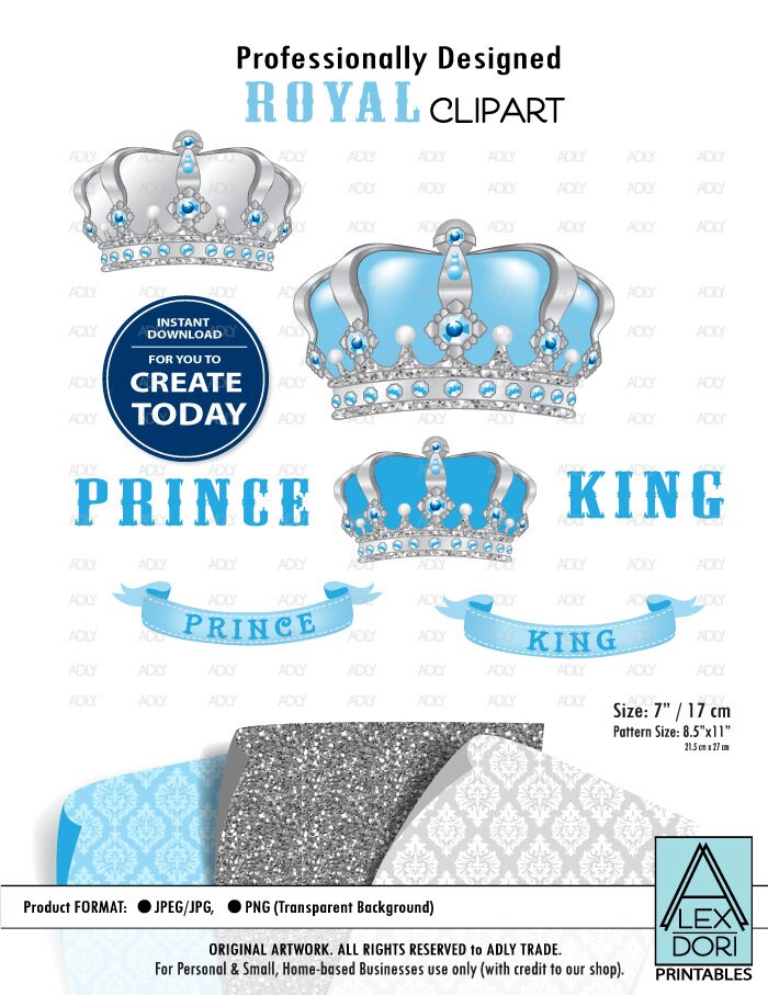 Blue Prince Crown Clipart