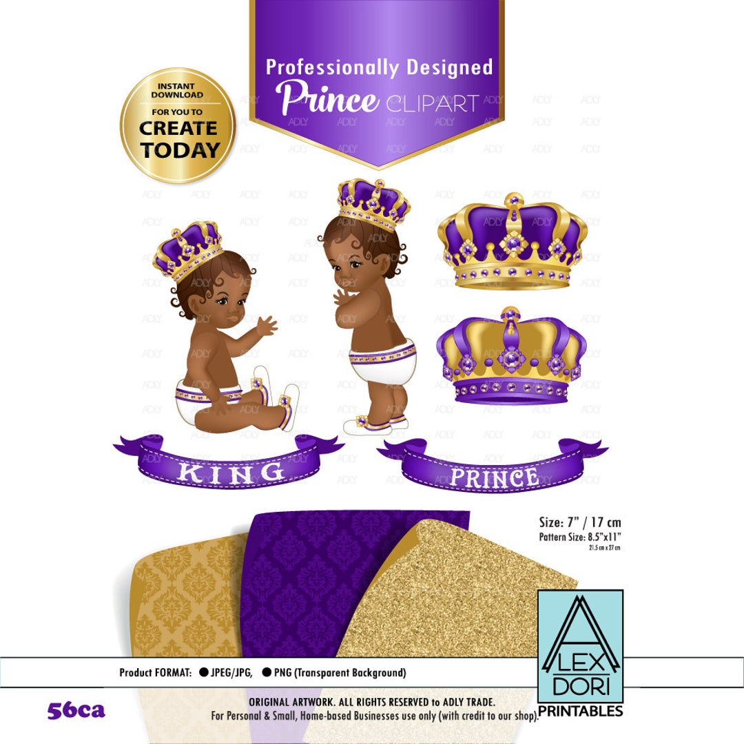 Purple And Gold Crown Clipart