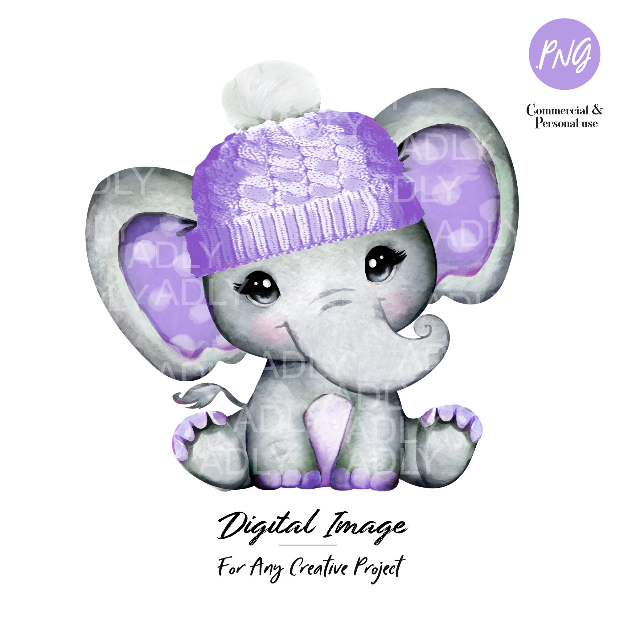Purple Baby Elephant