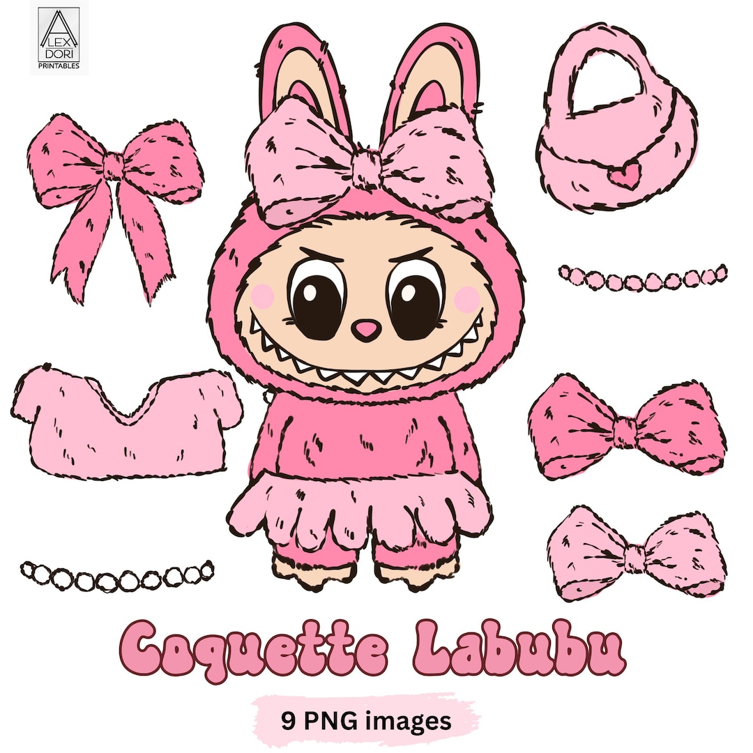 Labubu PNG Images, Bundle of Labubu Vector Digital File for Cricut ...