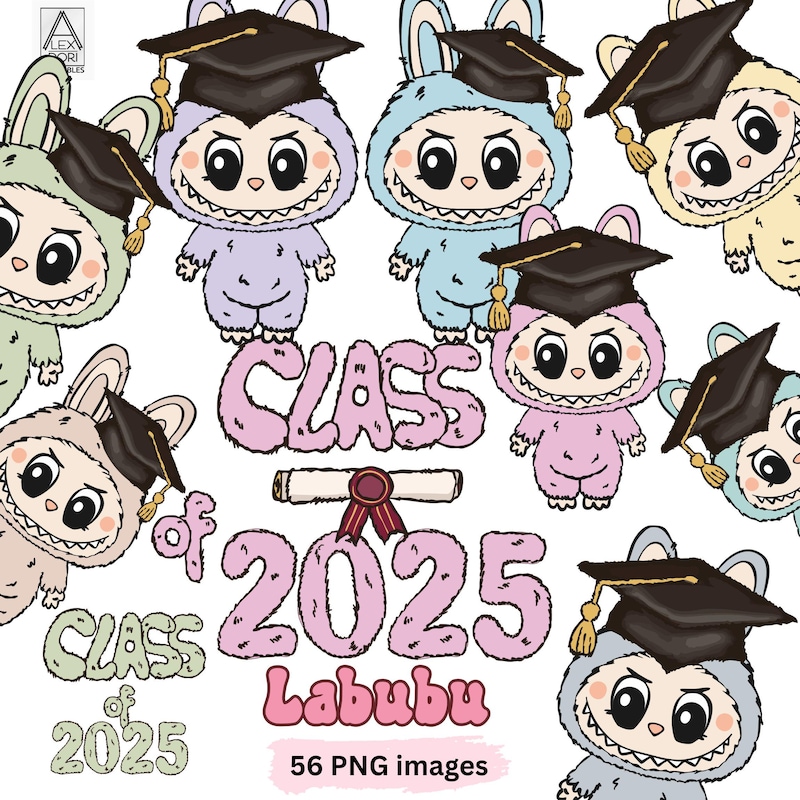 Labubu Graduation Images - Etsy