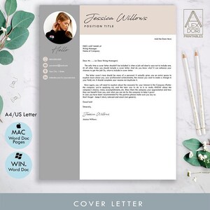 Resume Templates in Blush Pink and Gray, Modern Resume Templates ...