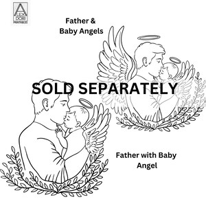 Angel Father Holding Baby SVG | Memorial Father Loss Vector | Dad With ...
