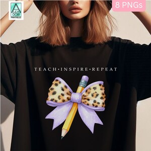 Back to School Teacher Clip Art Bundle - Watercolor Pencils & Leopard ...