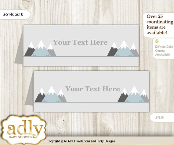 DIY EDITABLE Adventure Mountain Food Tent Label Menu | Etsy