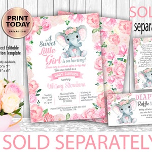 Peanut Elephant Centrepiece With Floral Crown for Baby Girl Shower in ...