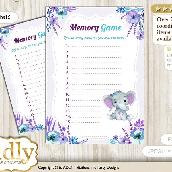 Elephant Memory Card - Etsy