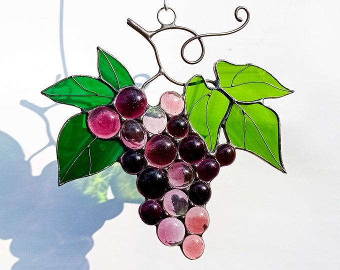 Grapevine Window Decal Grapevine Faux Stained Glass Grapes - Etsy Israel